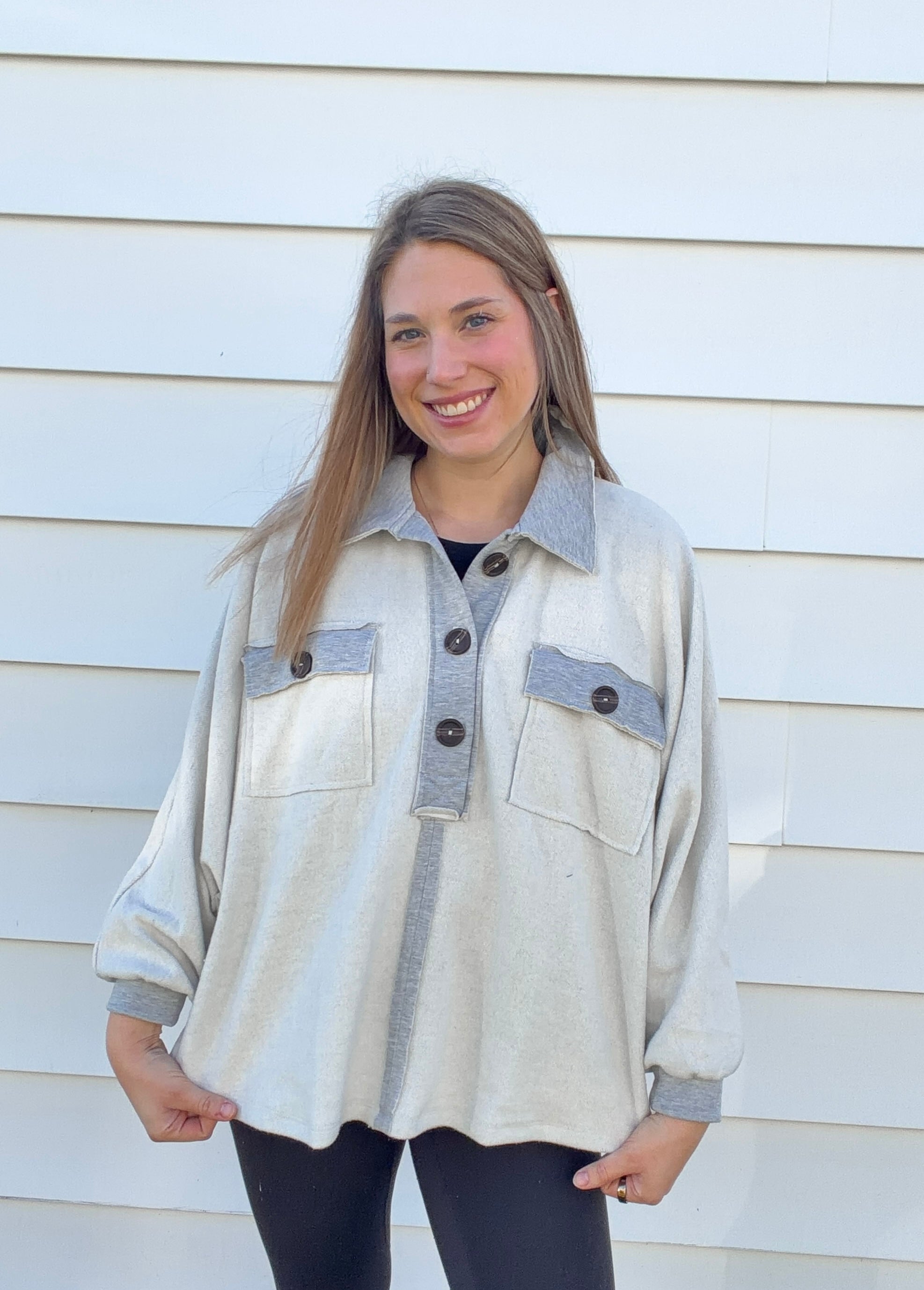 Kolly Oversized Shirt – River Lily Boutique